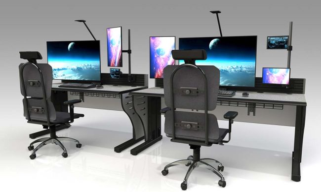 Space Mission And Flight Control Center Console (MCC) Furniture ...