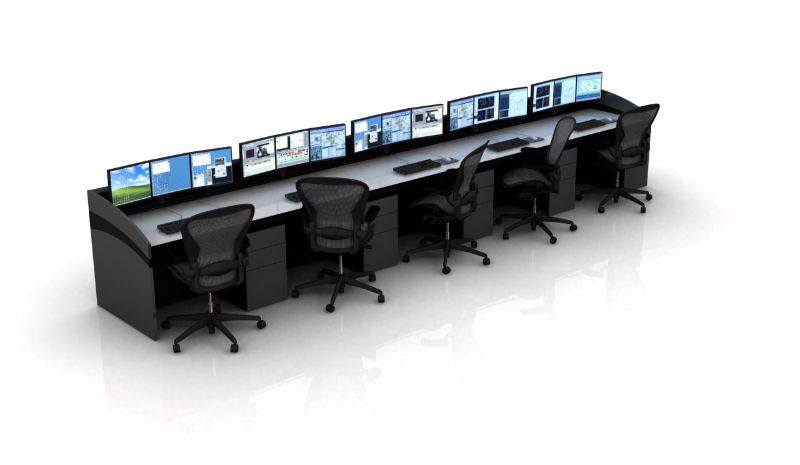 Command Watch - Modular Line of Control Room Consoles